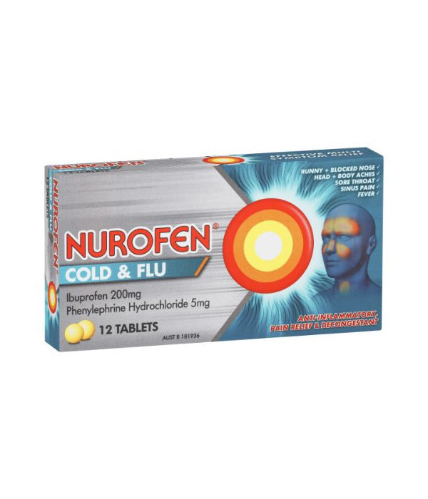 Nurofen Cold & Flu 12 Tablets – Unichem Greenhithe Pharmacy
