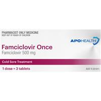 APOHEALTH Famciclovir Once 500mg 3s – Unichem Greenhithe Pharmacy