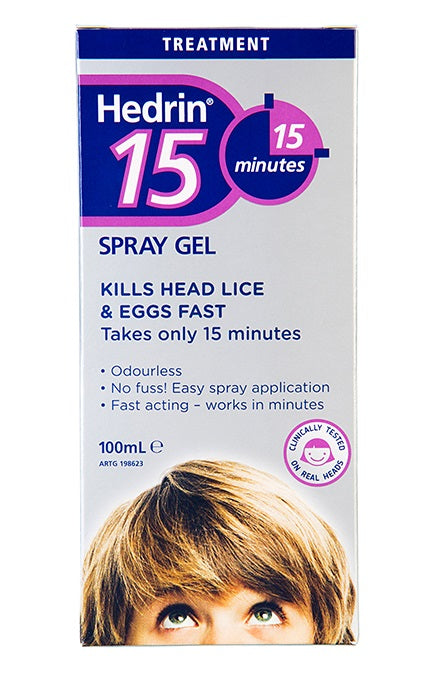 HEDRIN Headlice Spray Gel 100ml – Unichem Greenhithe Pharmacy