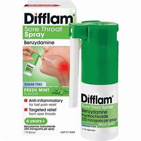 DIFFLAM Plus Sore Throat Spray 30ml – Unichem Greenhithe Pharmacy