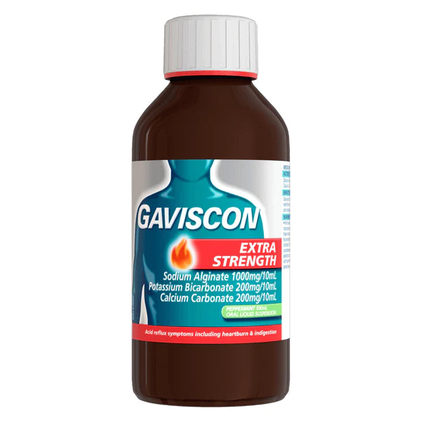Gaviscon EXTRA Liquid PEPPER MINT 300ml – Unichem Greenhithe Pharmacy