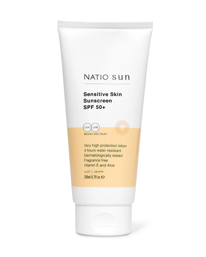 NATIO Sensitive Skin Sunscreen SPF 50+ 200ml – Unichem Greenhithe Pharmacy