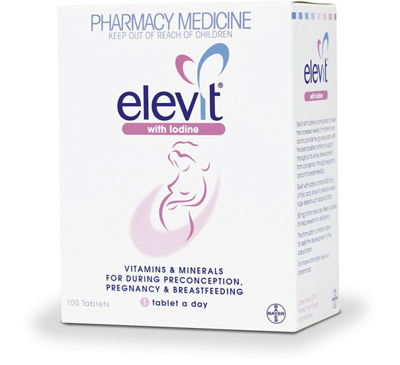 Elevit with Iodine Tablets 100 Tablets – Unichem Greenhithe Pharmacy
