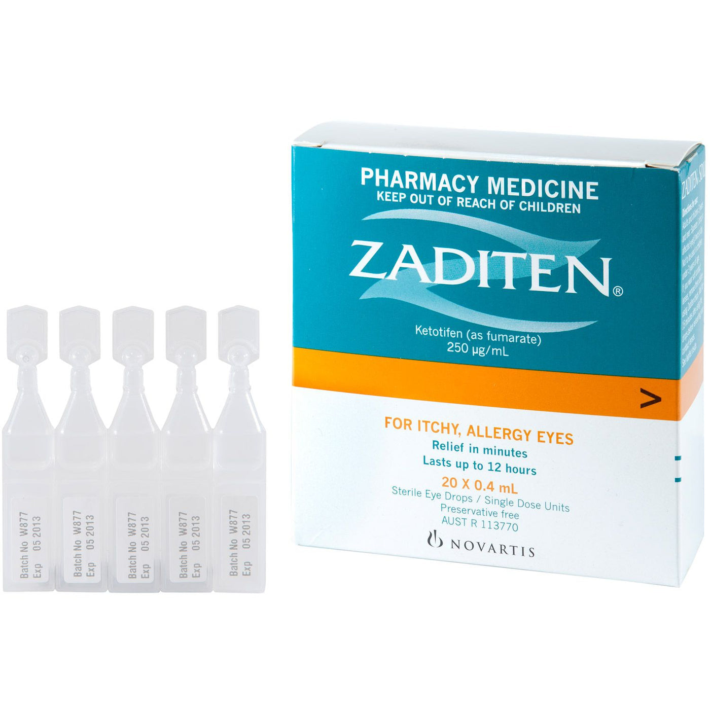 ZADITEN SDU Eye Drops 0.4ml 20pk – Unichem Greenhithe Pharmacy